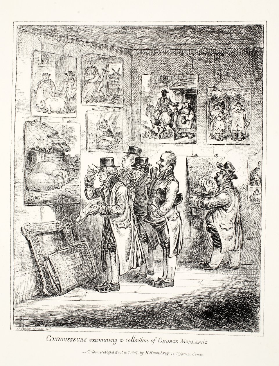 Connoisseurs Examining a Collection of George Morland's, 1807