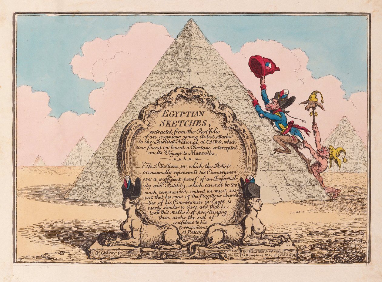 Egyptian Sketches by James Gillray: Premium art reproduction