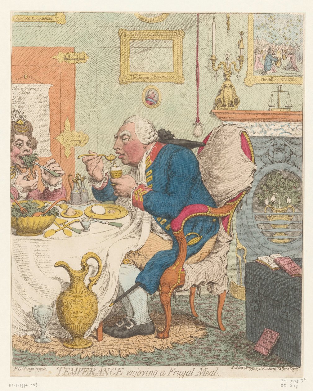 Caricature of George III, 1792 by James Gillray