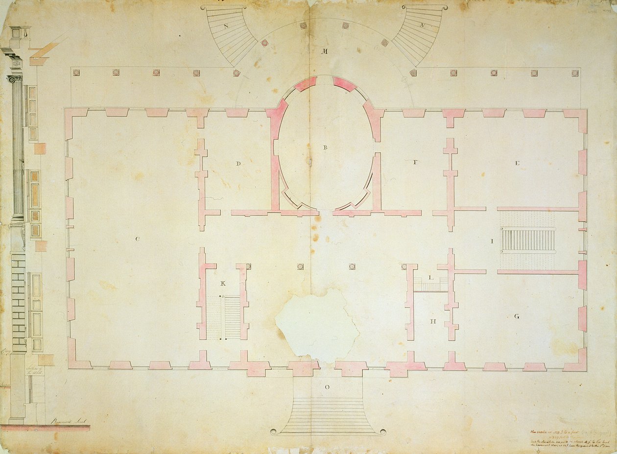 Plan of the President's House, Washington, 1792