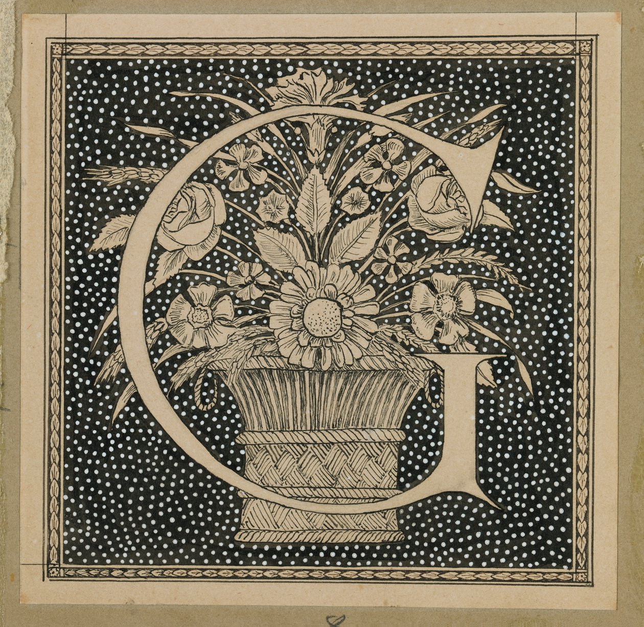 Capital Letter G, illustration from The Life of Our Lord Jesus Christ