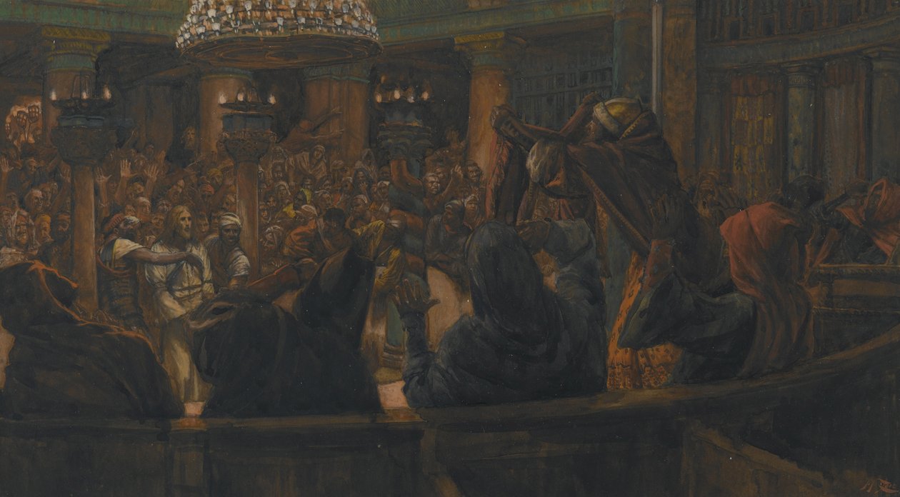The Torn Cloak - Jesus Condemned to Death by the Jews, illustration ...
