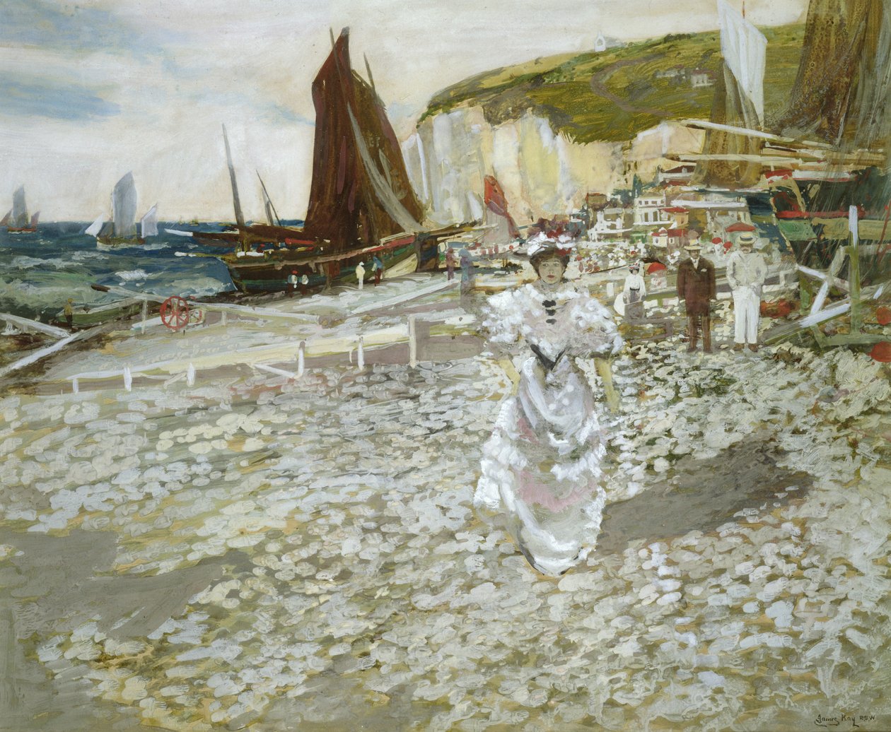 The Shingle Beach by James Kay: Premium art reproduction