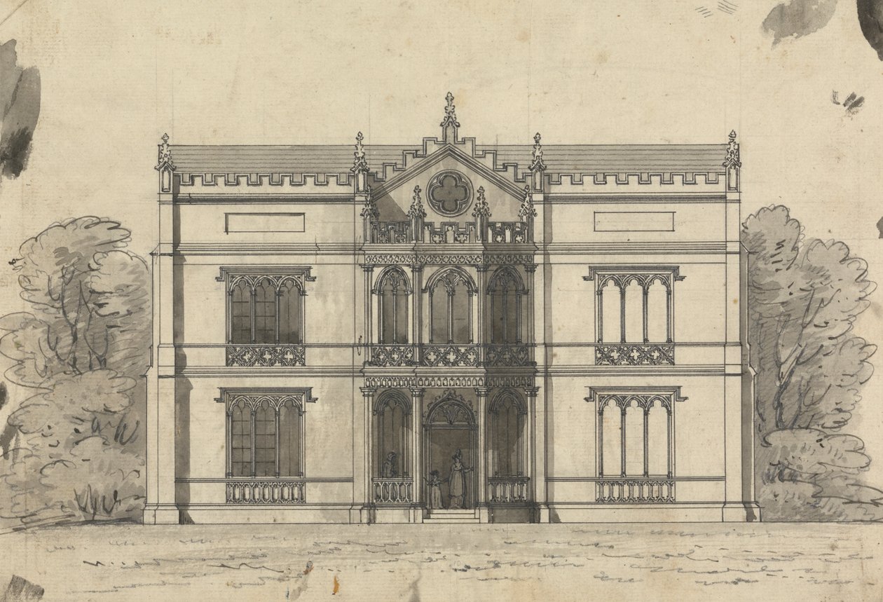 Preparatory Drawing for Design 21, Plate 19 of A Collection of Designs ...