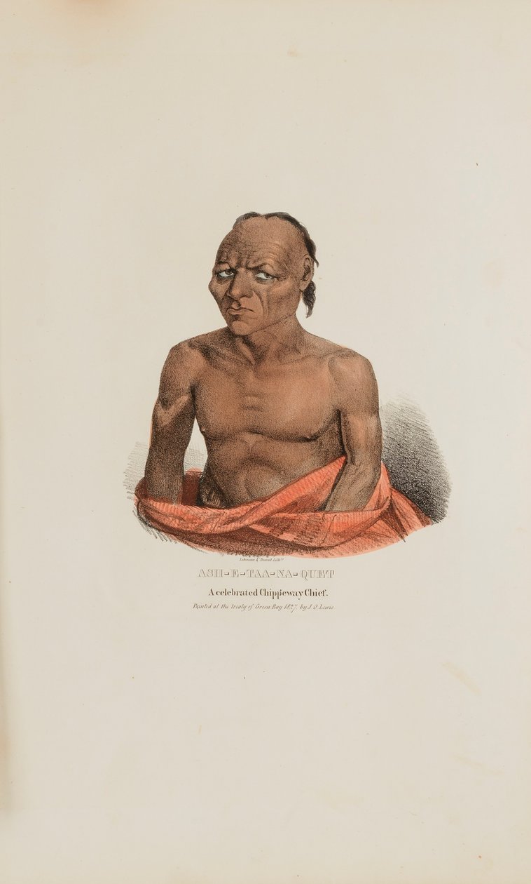 Ash-e-taa-na-quet, a Celebrated Chippeway Chief, from The Aboriginal Portfolio