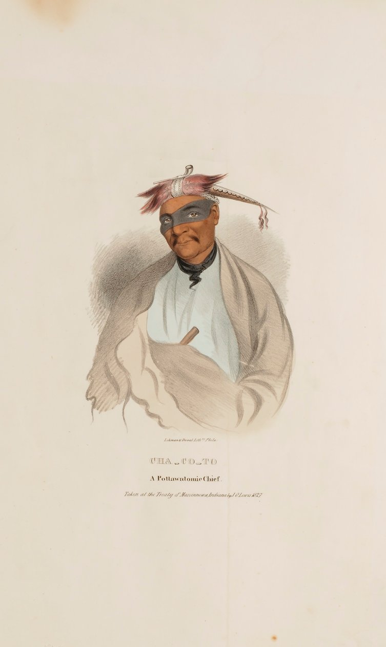 CHA-CO-TO, A Pottowattomie Chief, from The Aboriginal Portfolio