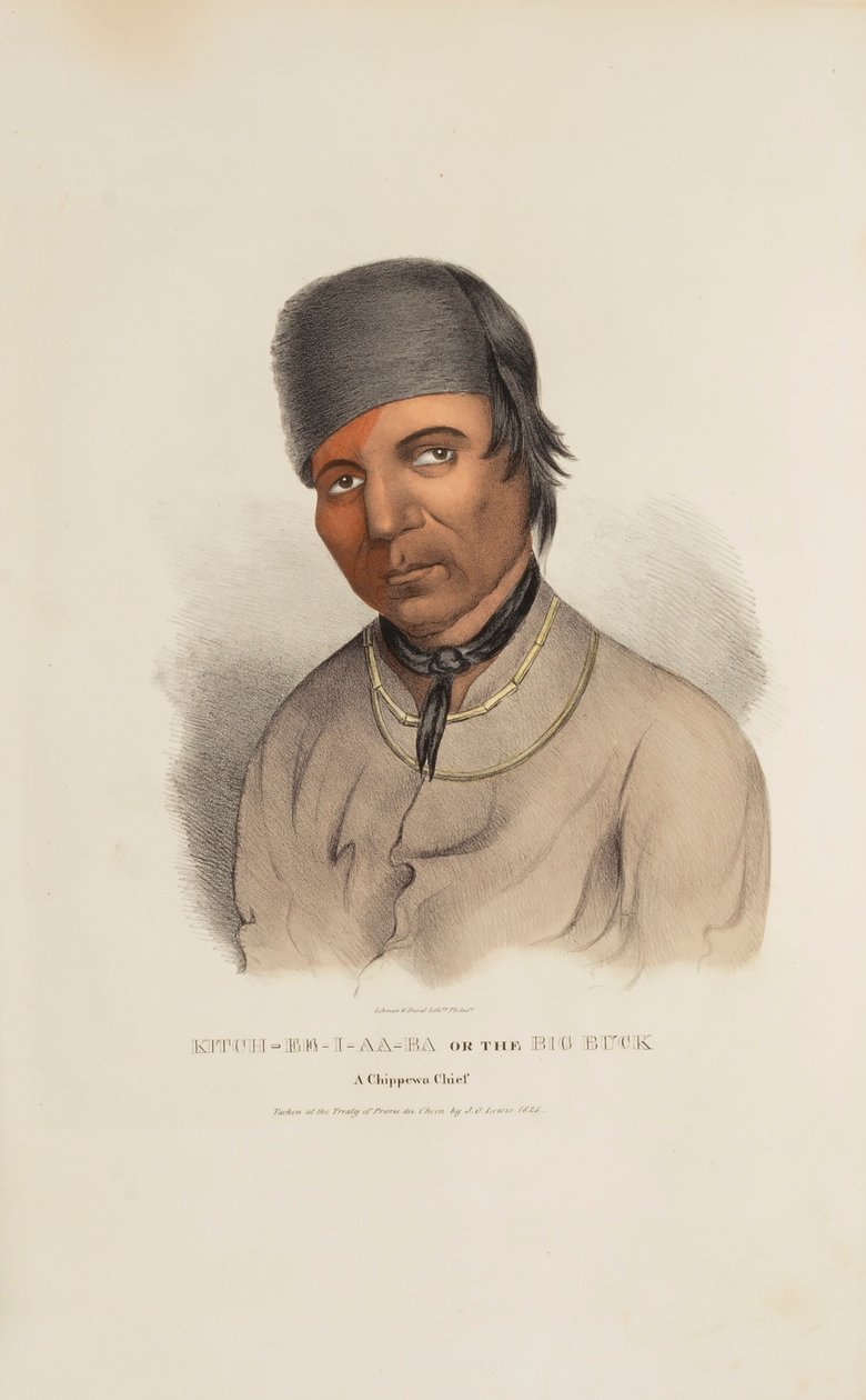 KITCH-EE-I-AA-BA or the Big Buck; A Chippewa Chief, from The Aboriginal ...