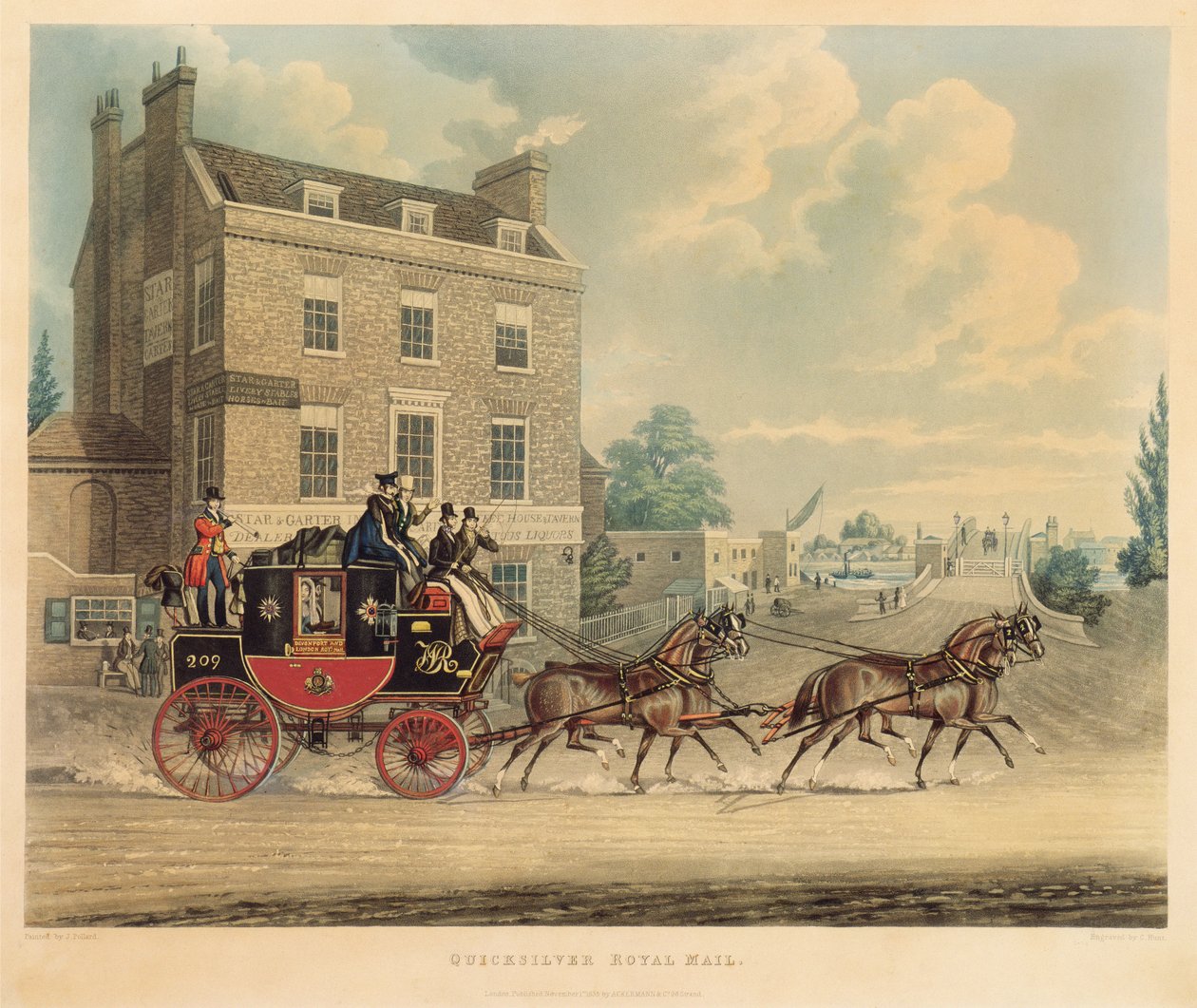 Quicksilver Royal Mail Passing the Star and Garter at Kew Bridge