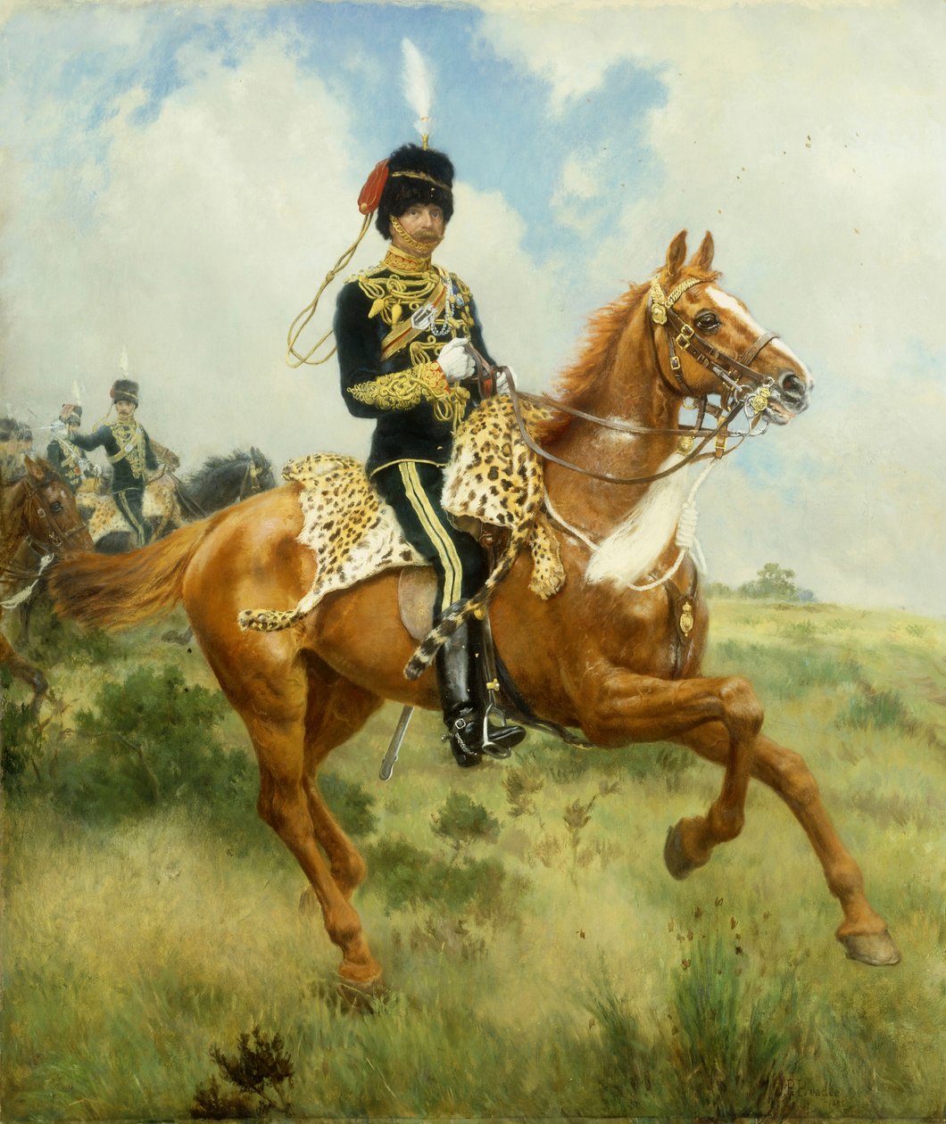 Portrait of Colonel A.G. Lucas, of the Suffolk Yeomanry, on Horseback
