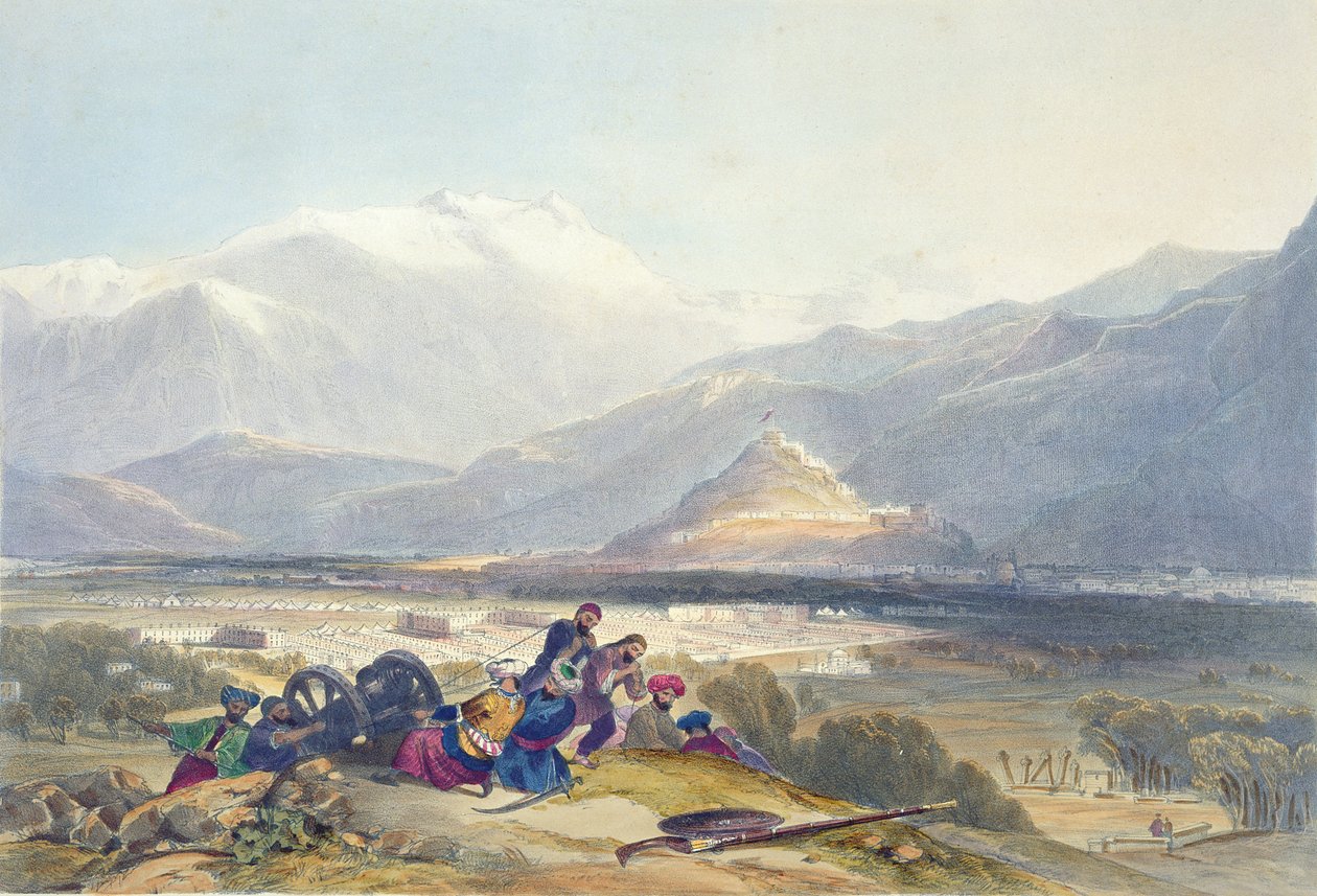 Bala Hissar and City of Kabul with the British Cantonments from the Ba ...