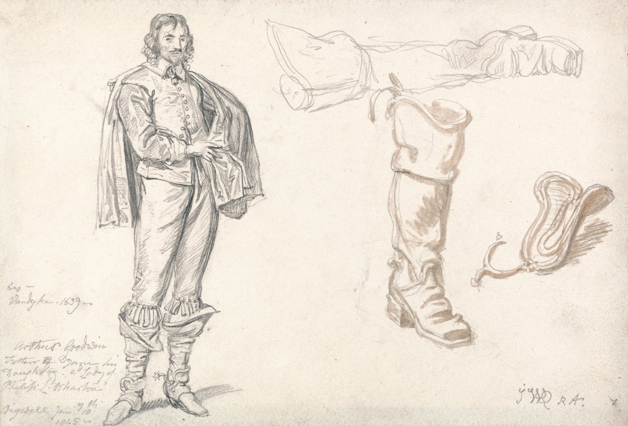 Studies after Anthony van Dyck's Portrait of Arthur Goodwin