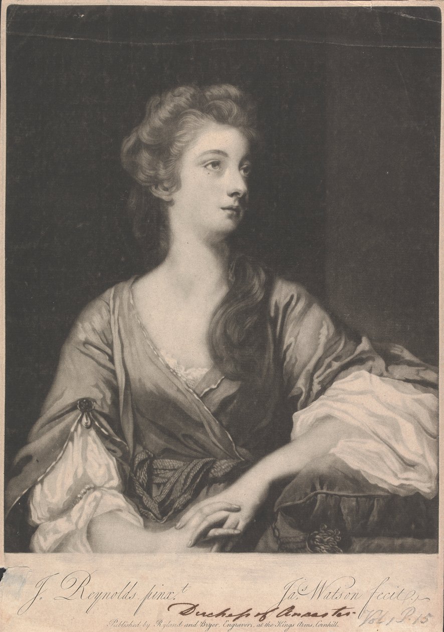 Miss Elizabeth Greenway by James Watson: Fine art print