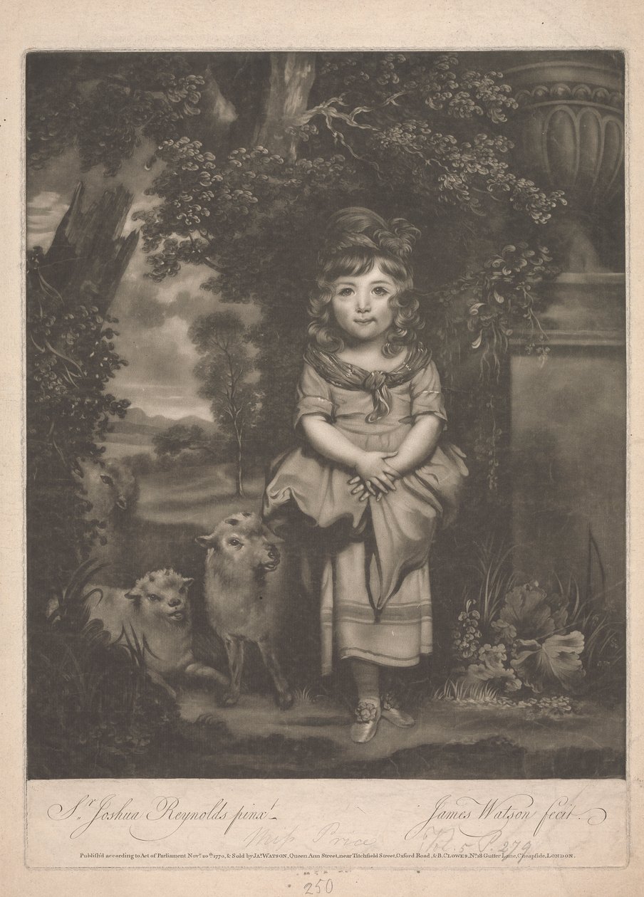 Miss Sarah Price by James Watson: Buy fine art print