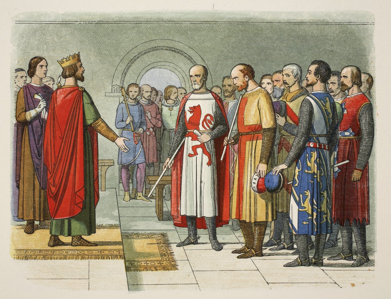King Henry III and His Parliament, Westminster, 1258, from A Chronicle ...