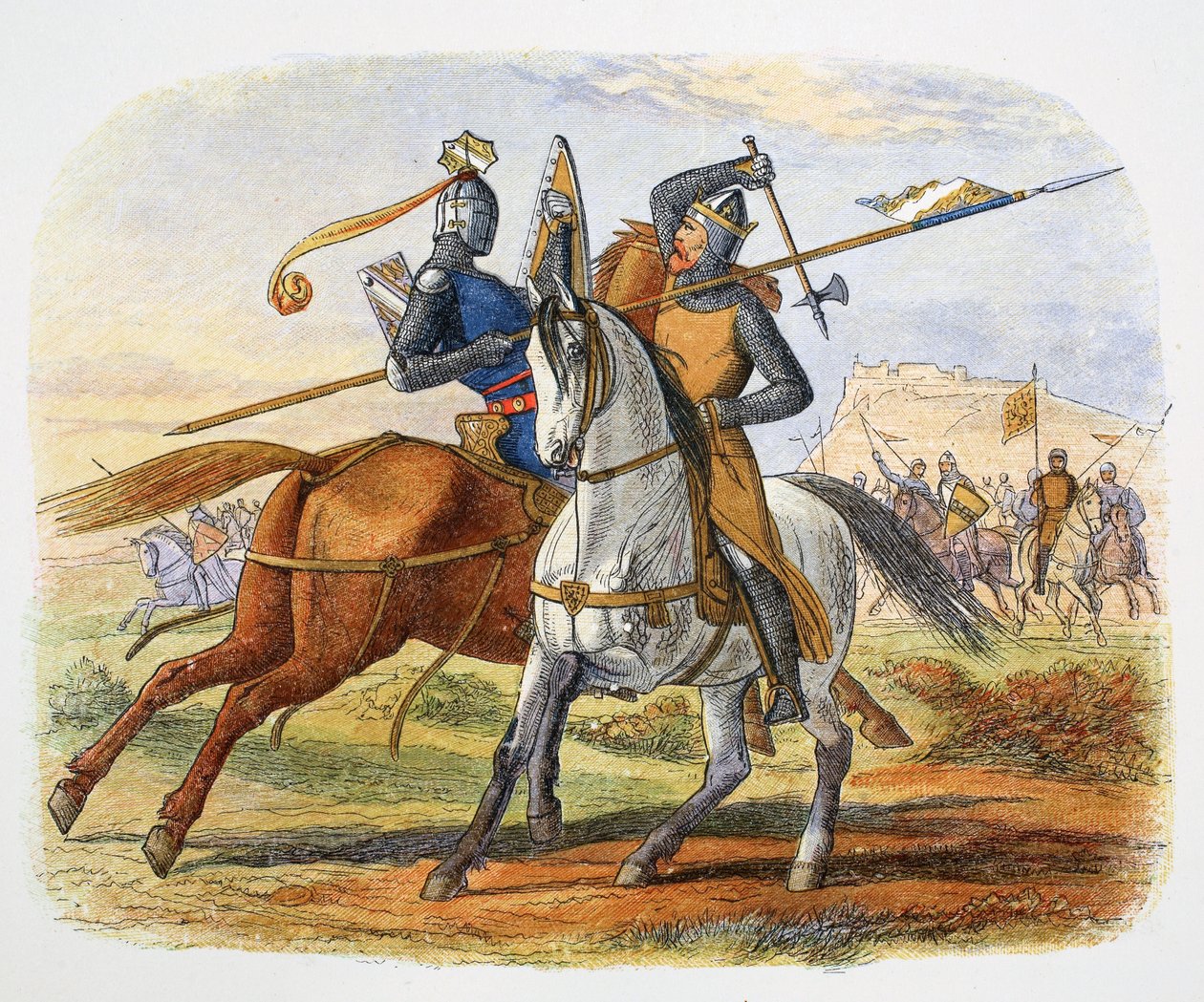 Robert the Bruce Kills Sir Henry Bohun, Battle of Bannockburn, Scotland ...
