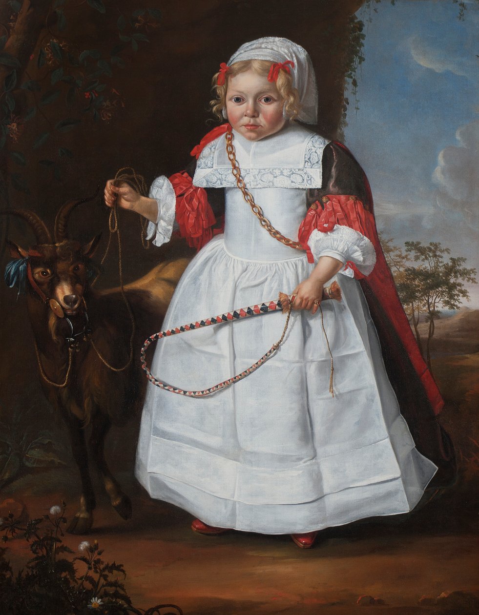 A Young Boy with a Billy Goat by Jan de, IV Vos