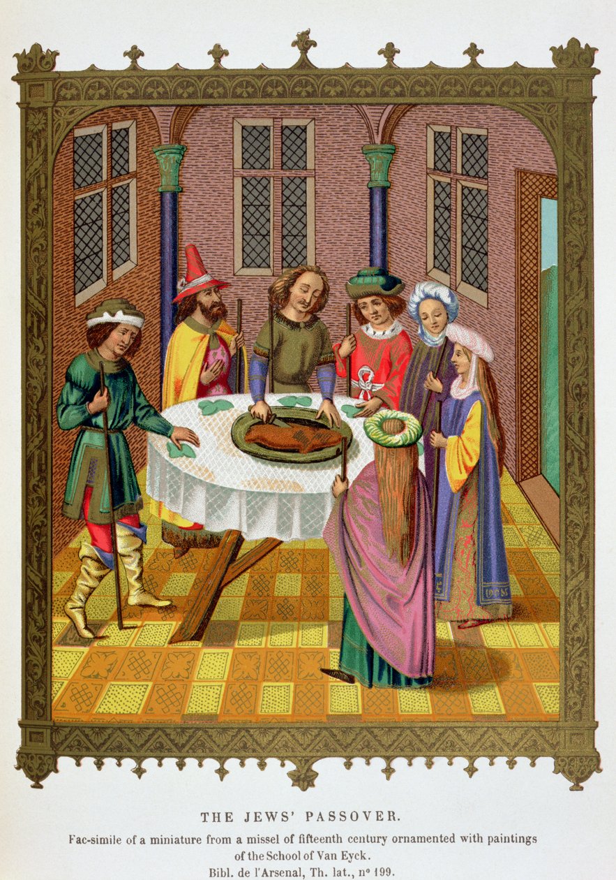 The Jews' Passover, facsimile of a 15th century missal ornamented with ...