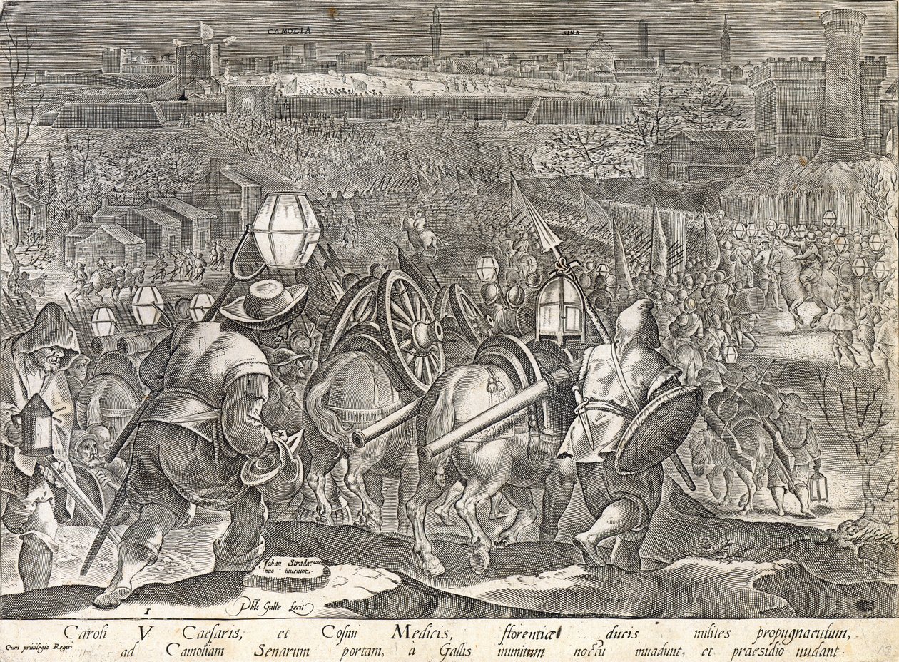 Emperor Charles V and Cosimo I de' Medici at Porta Camollia, Siena