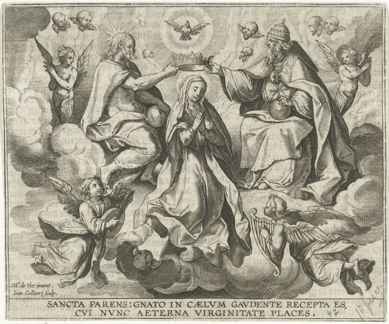 Coronation of Mary by Jan Collaert (II): Fine art print