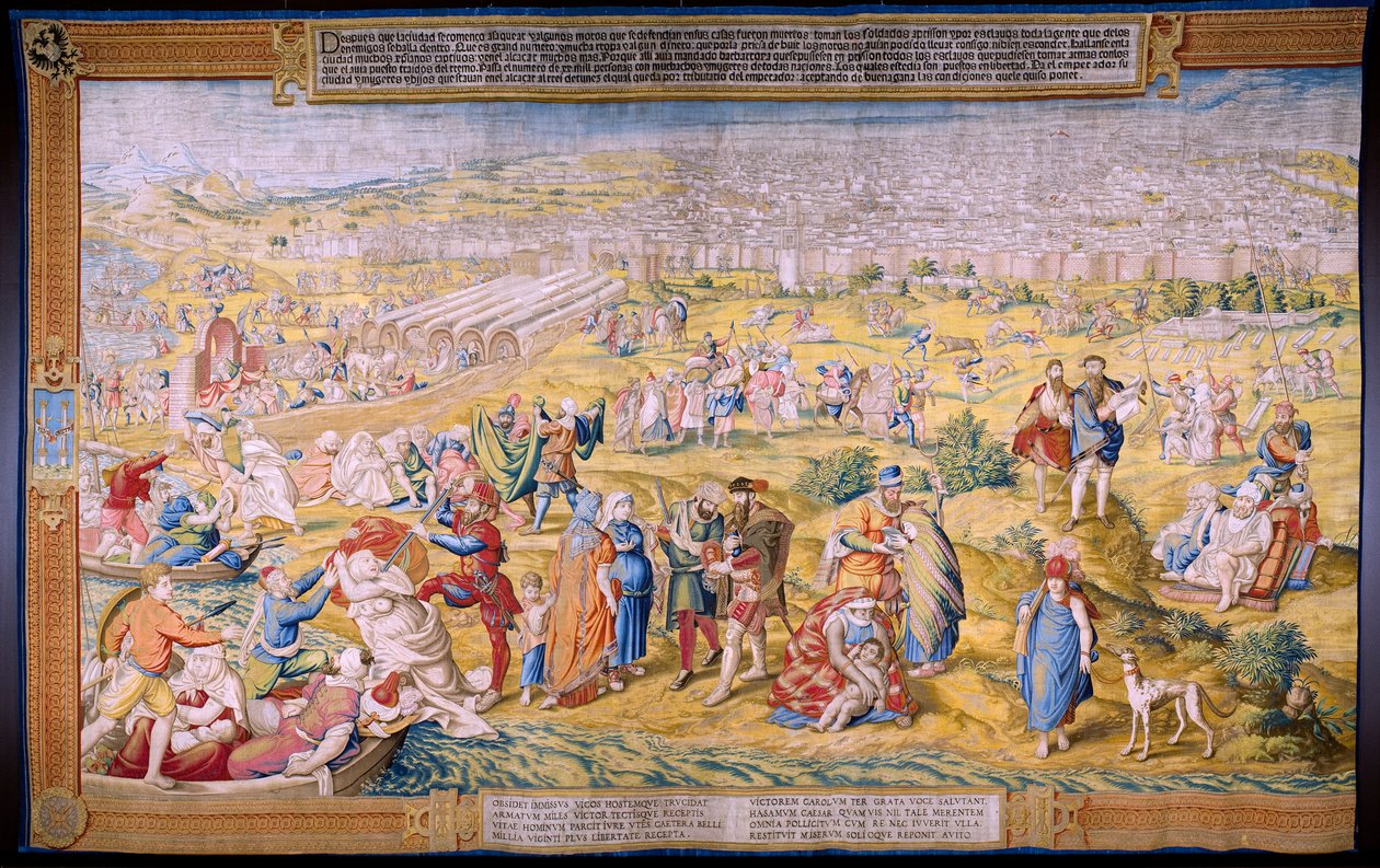 Flemish Tapestry. Series The Conquest of Tunis: The Plunder of Tunis ...