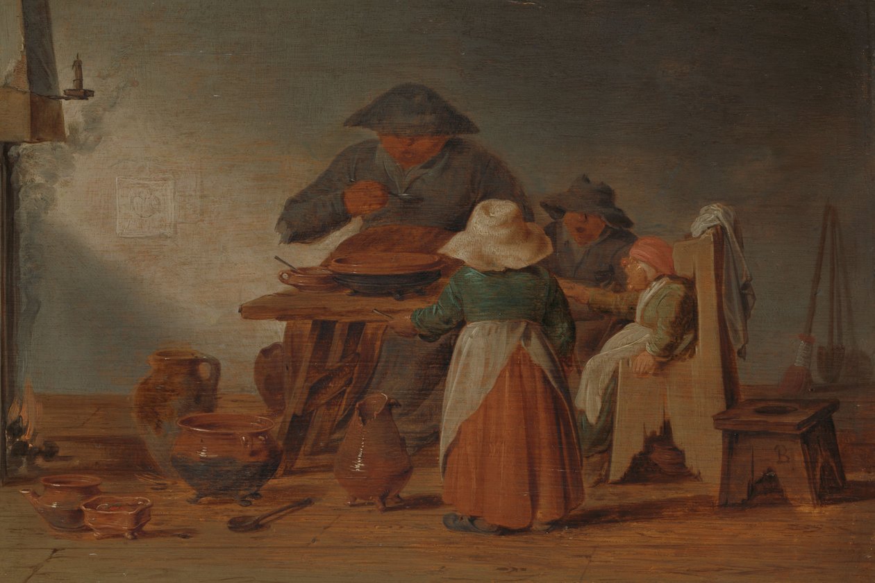 Peasant Meal by Jan Jansz (1599-1649) Buesem: Fine art print