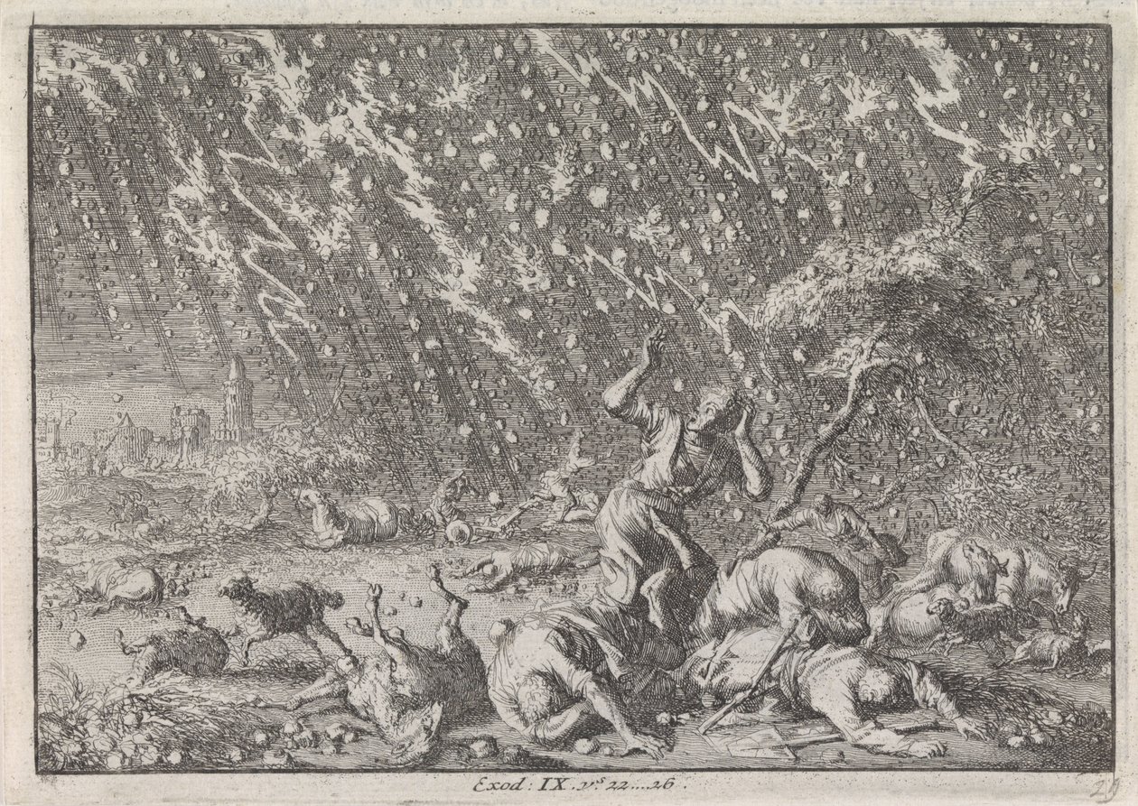 Plague of Hail and Thunderstorm by Jan Luyken