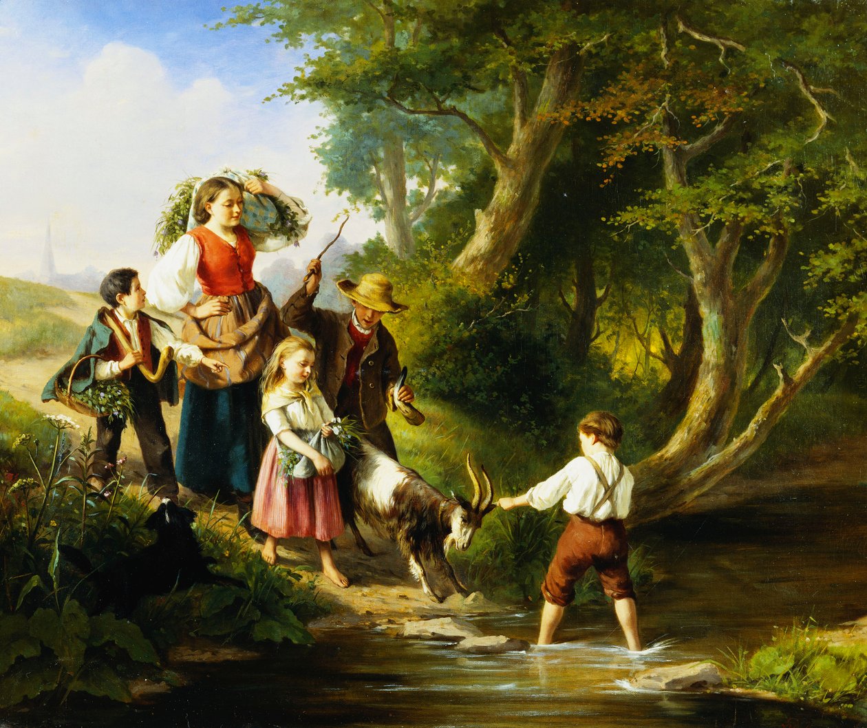 Crossing the Ford by Jan Walraven: Premium art reproduction
