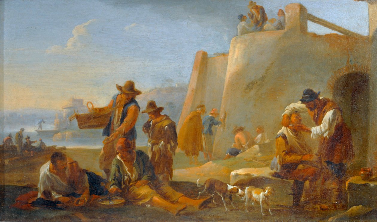 The Neapolitan Barber, Scene of Popular Life in Rome