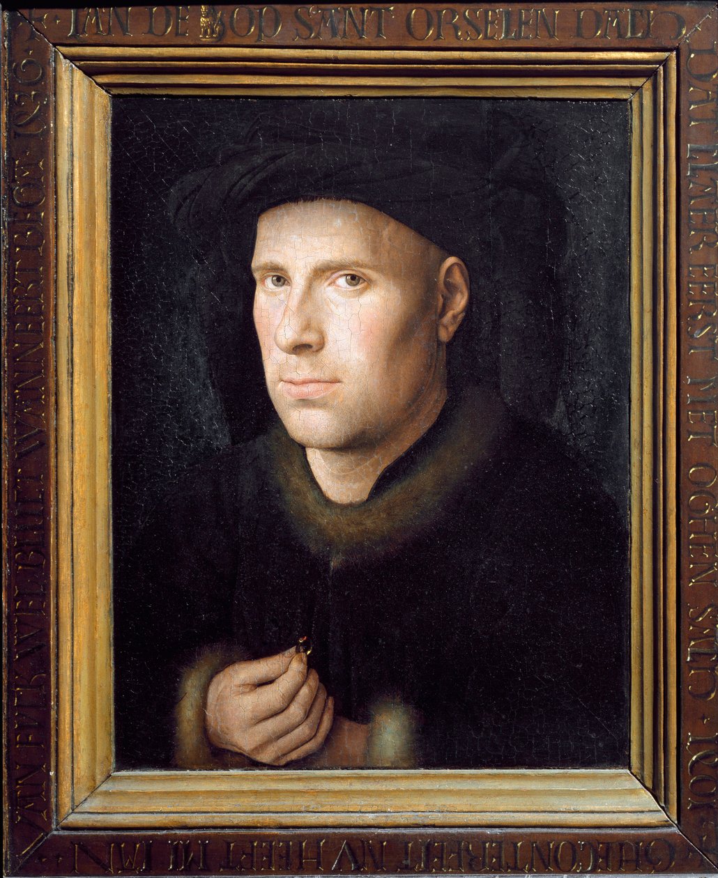 Portrait of Jan De Leeuw by Jan van Eyck: Fine art print