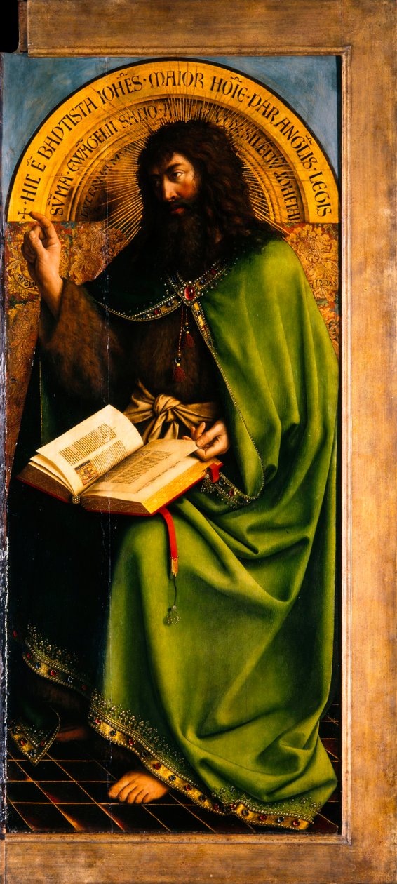 The Ghent Altarpiece. Adoration of the Mystic Lamb: John the Baptist (1432)