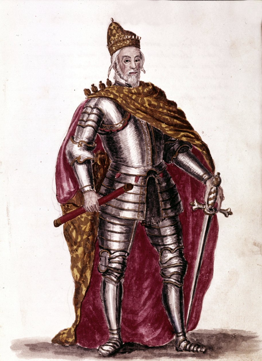 Doge Sebastiano Venier (1577 - 1578). Watercolour Drawing and Ink from ...