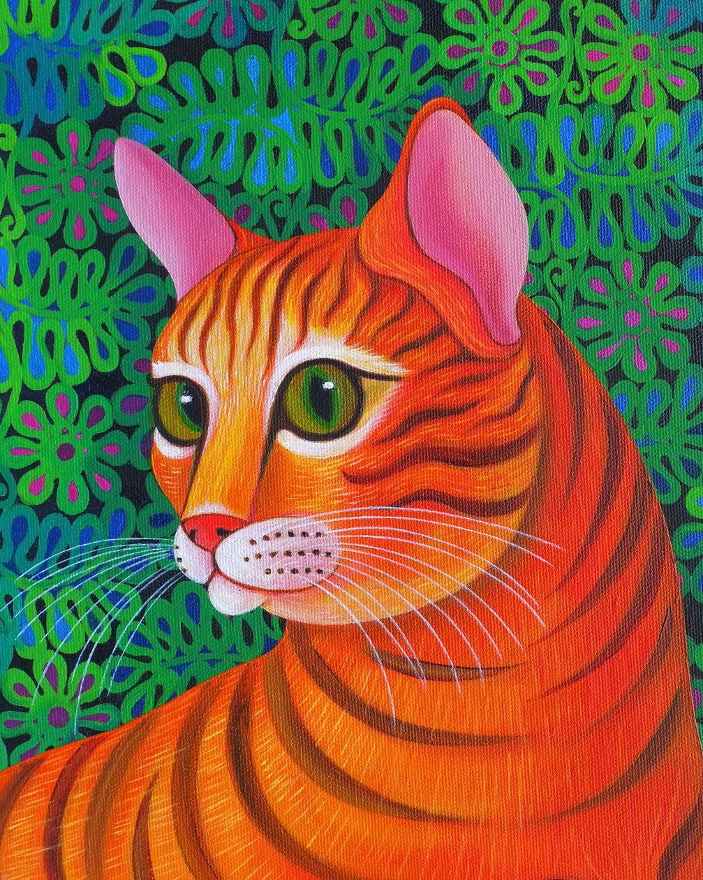 Tiger Cat by Jane Tattersfield: Buy fine art print