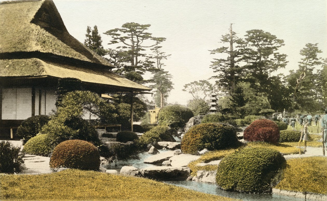 A characteristic Japanese garden, late 19th century