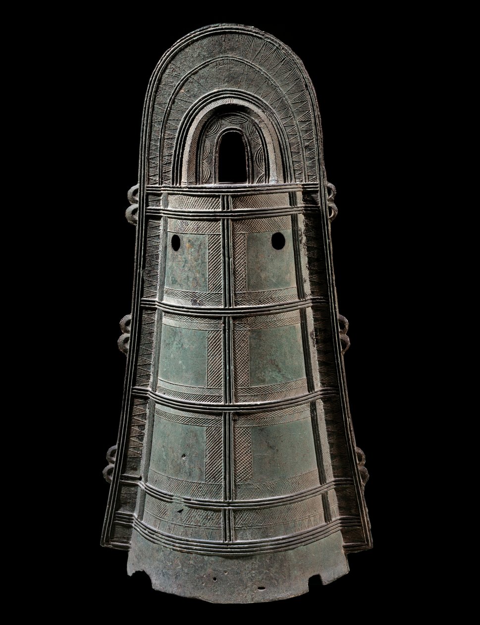 Japanese art: Dotaku (bronze bell). Sun. 0.8 m Civilization Yayoi (300 ...