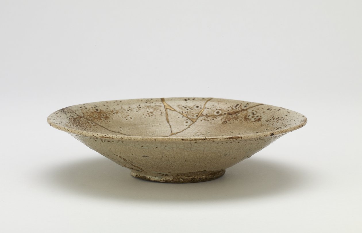 Karatsu ware tea bowl by Japanese School: Fine art print