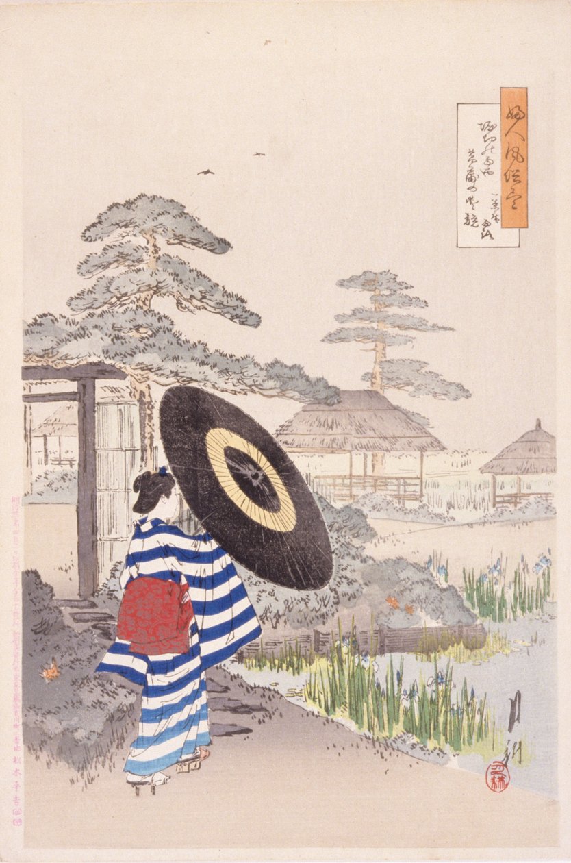 Lady With A Parasol by Japanese School: Buy fine art prints