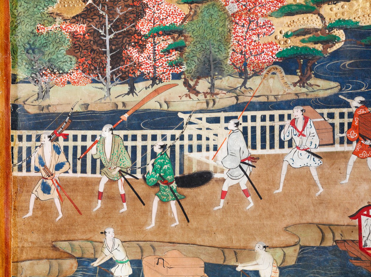 Osakazu Byobu - Japanese Eight-Panel Folding Screen