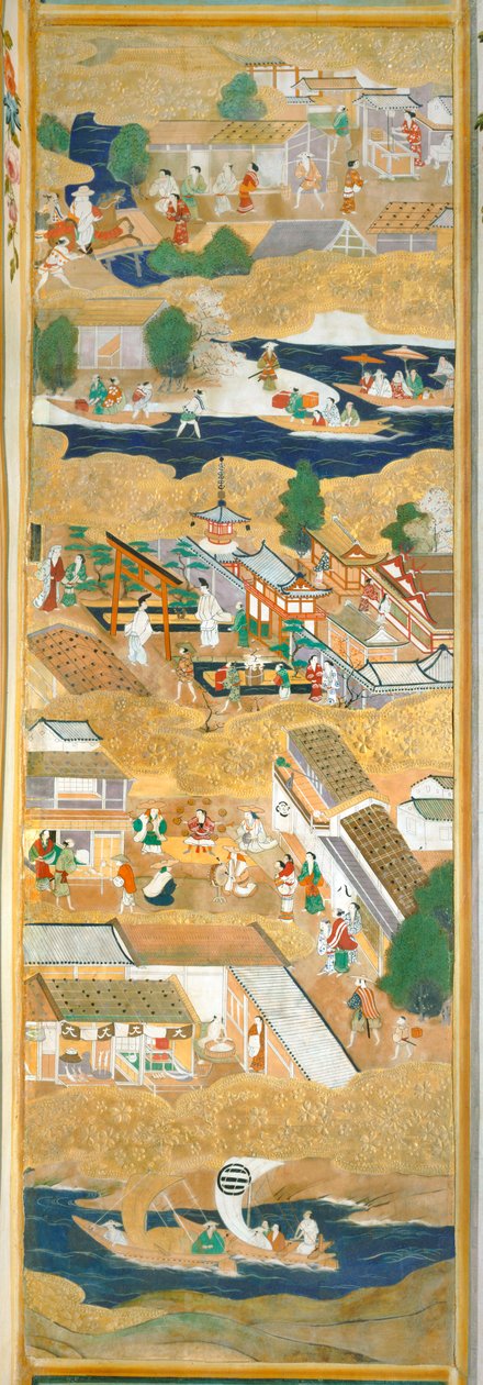 Osakazu Byobu - Japanese eight-panel folding screen