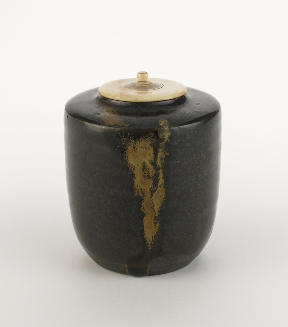 Seto Ware Tea Caddy, Katatsuki Type by Japanese School