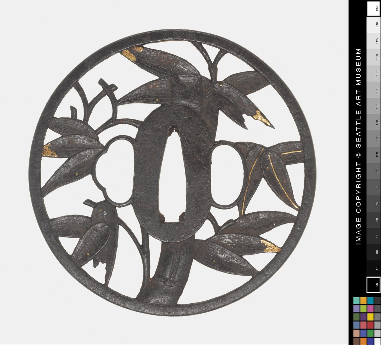Tsuba: Bamboo by Japanese School: Premium art reproduction