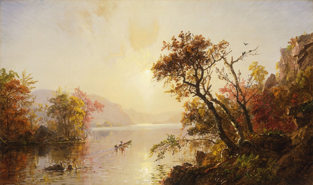 Rowing out of a Cove by Jasper Francis Cropsey