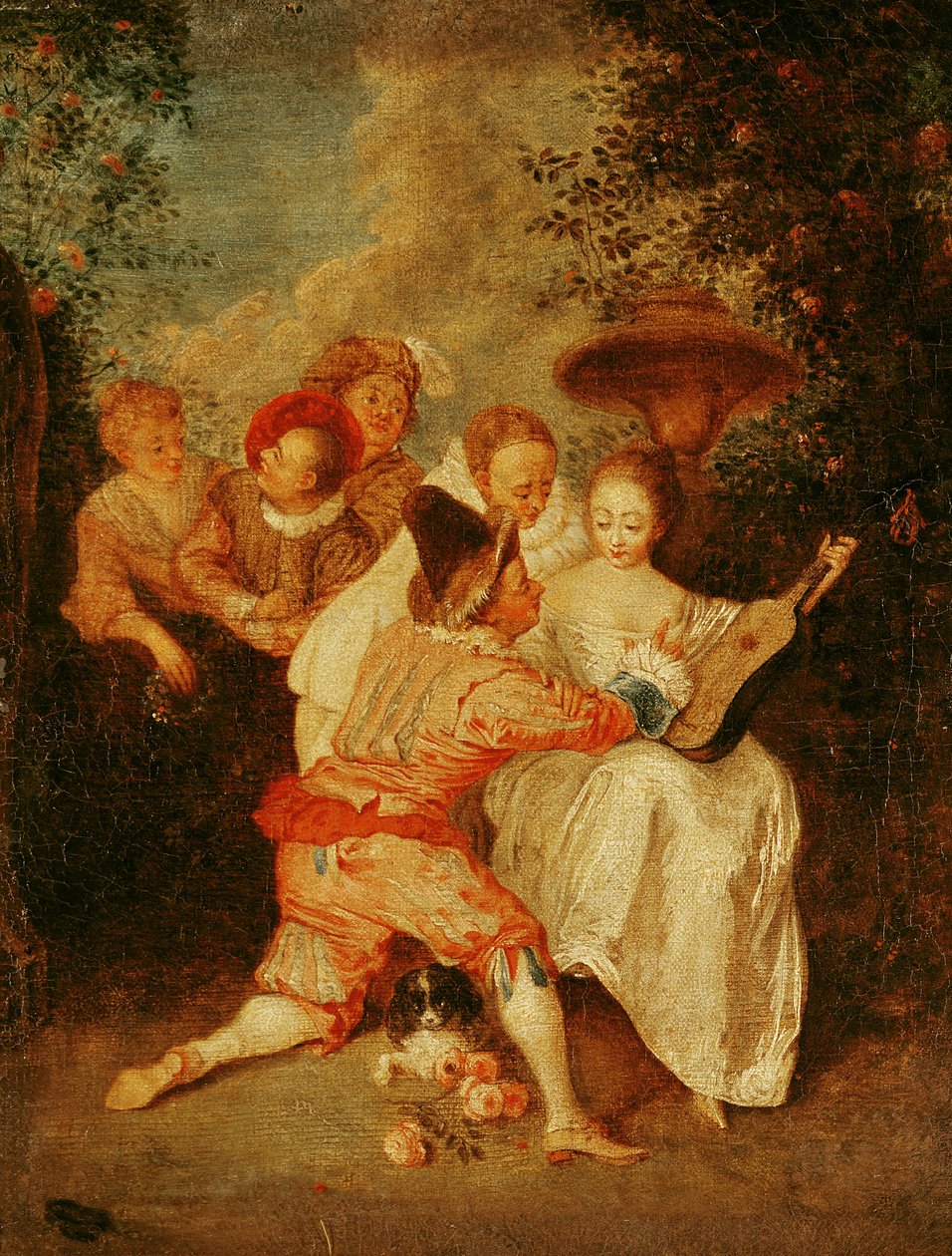 The Storyteller by Jean-Antoine Watteau: Fine art print