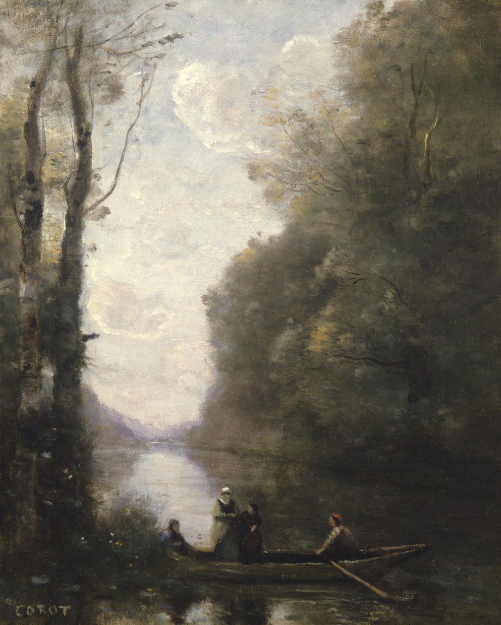 The Ferryman Leaving the Bank with Two Women