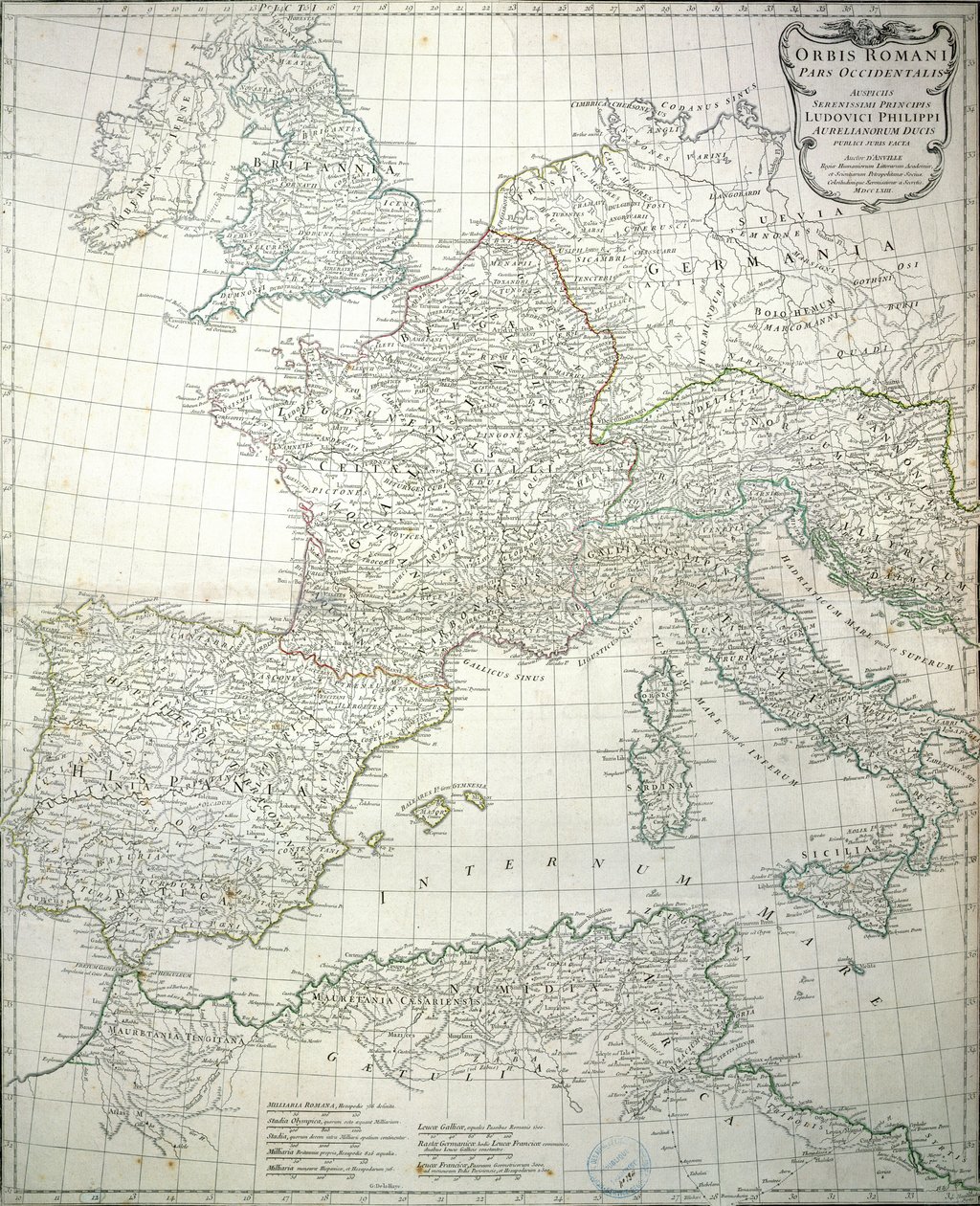 Map of the Western Part of the Roman Empire