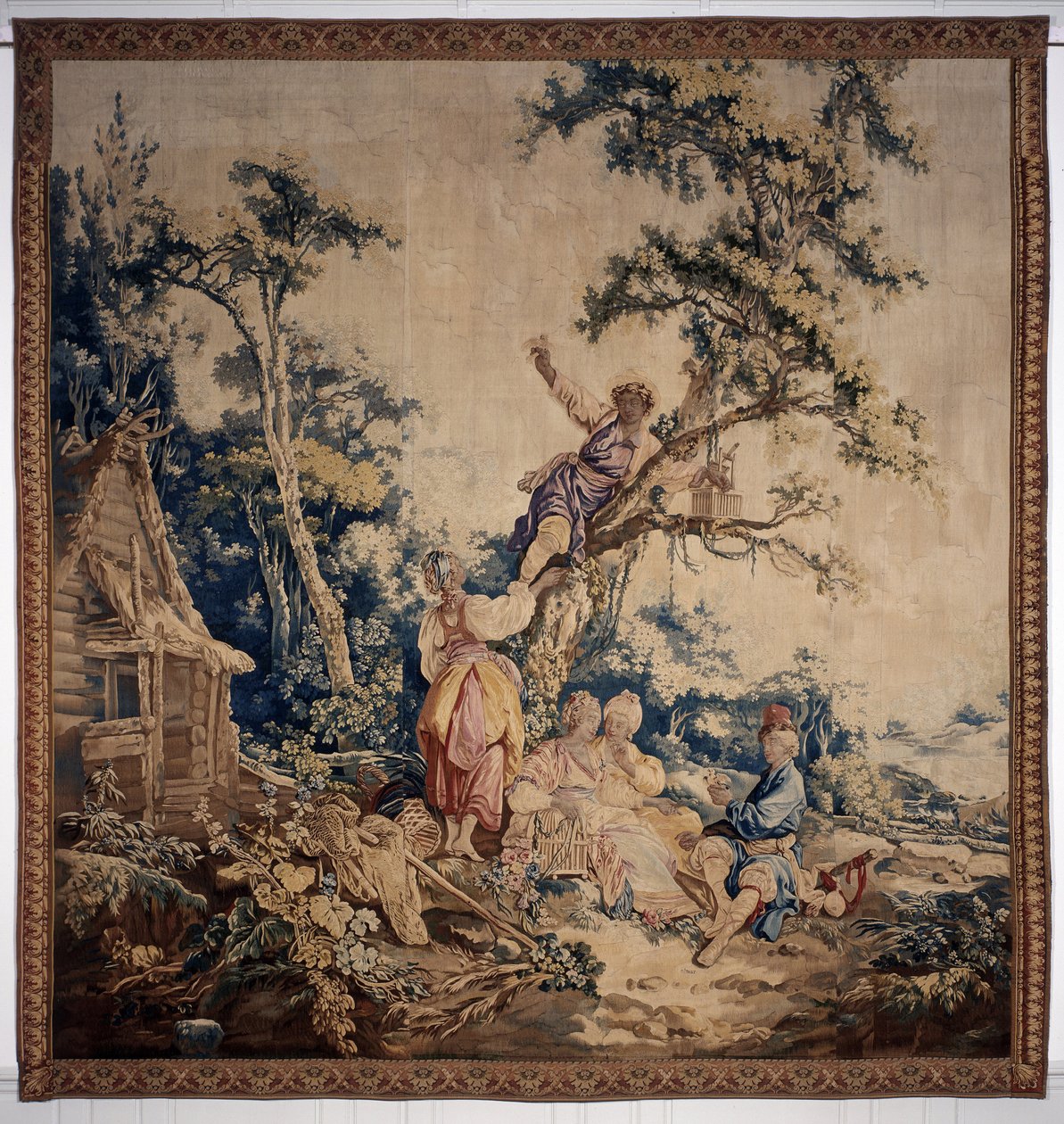 The Outdoor Banquet, Curtain Russian Games (detail)