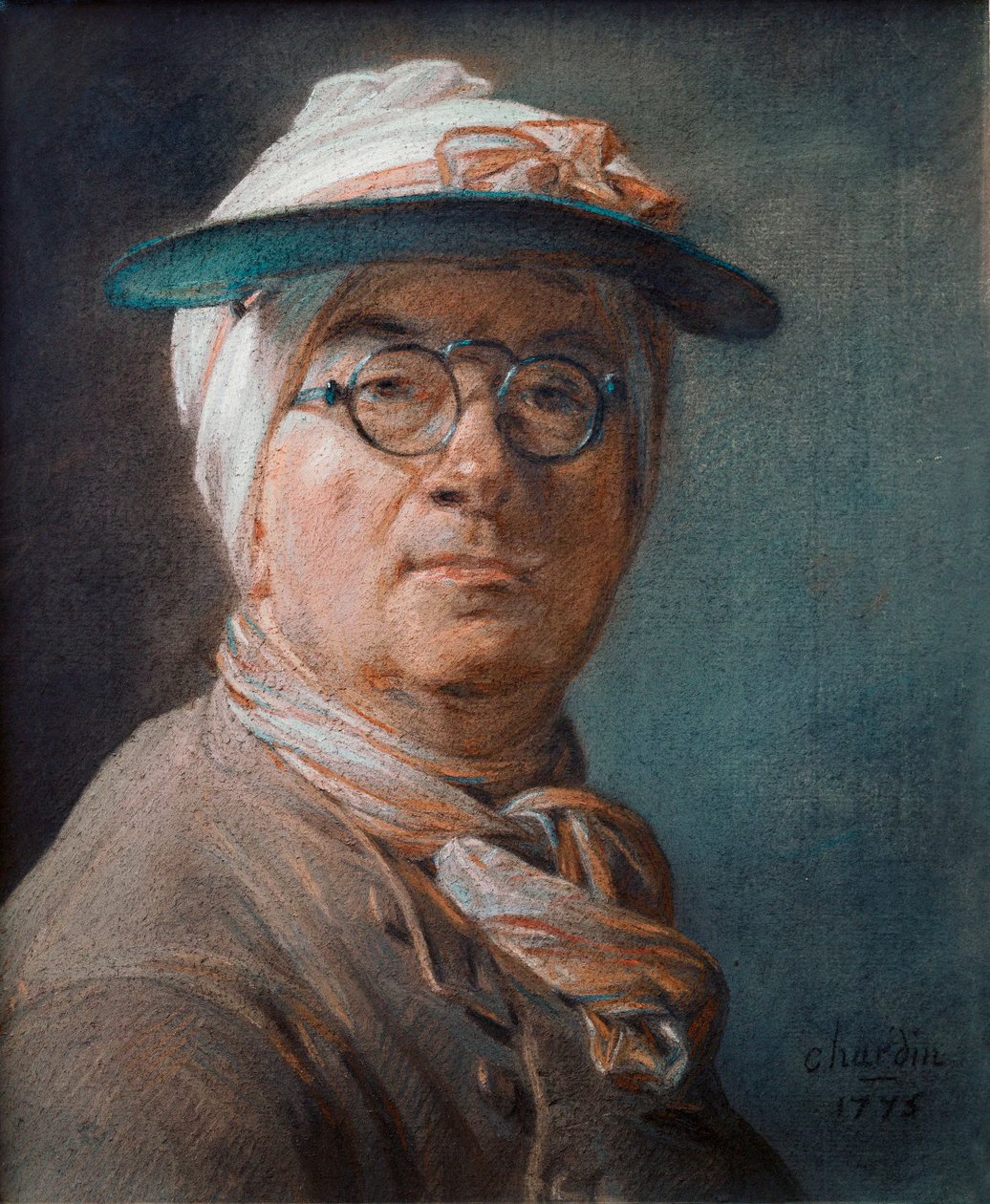 Self-portrait of Chardin, called "a l' abat-jour"