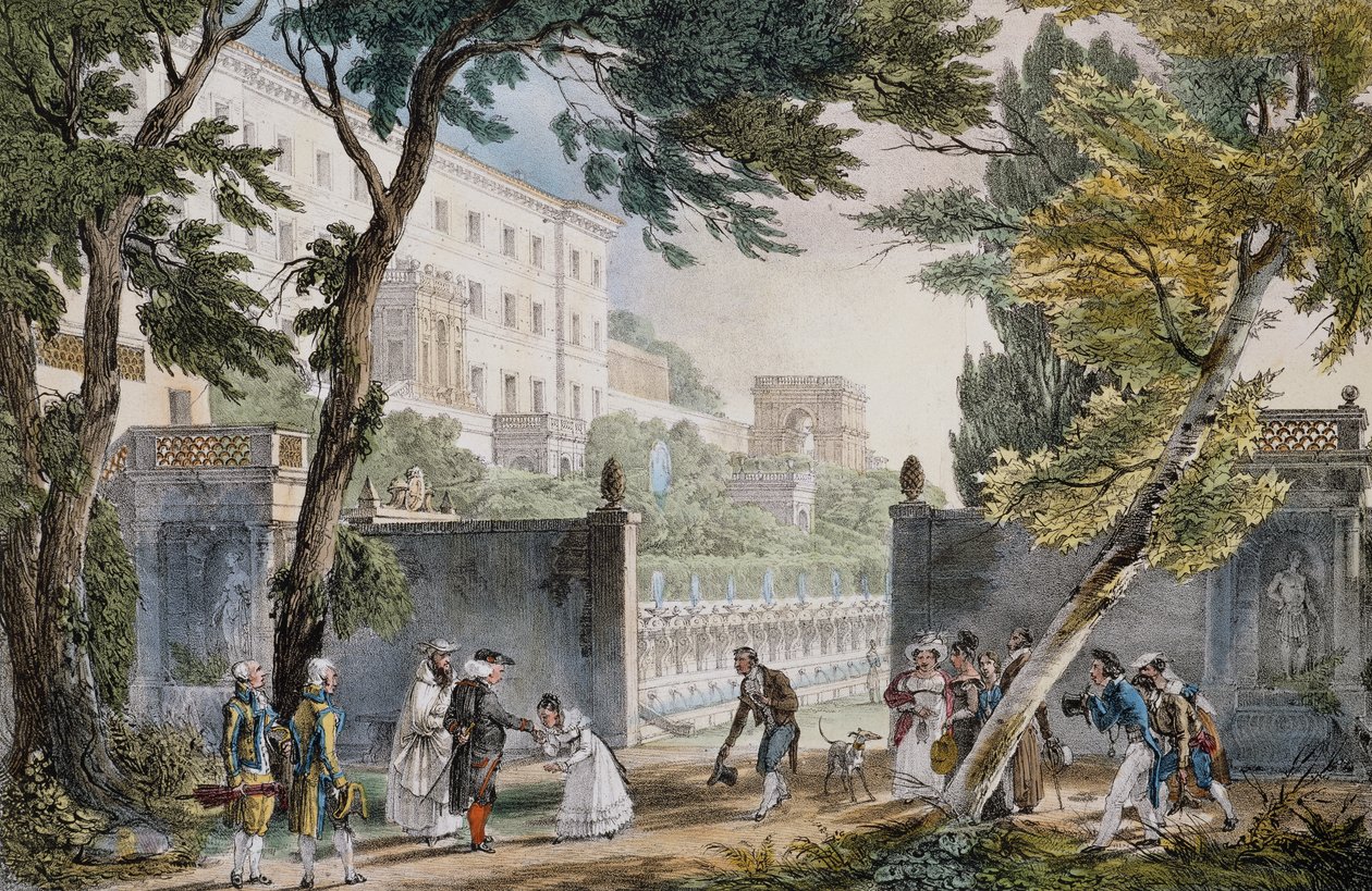 Gallant Scene at Entrance to Villa in Rome