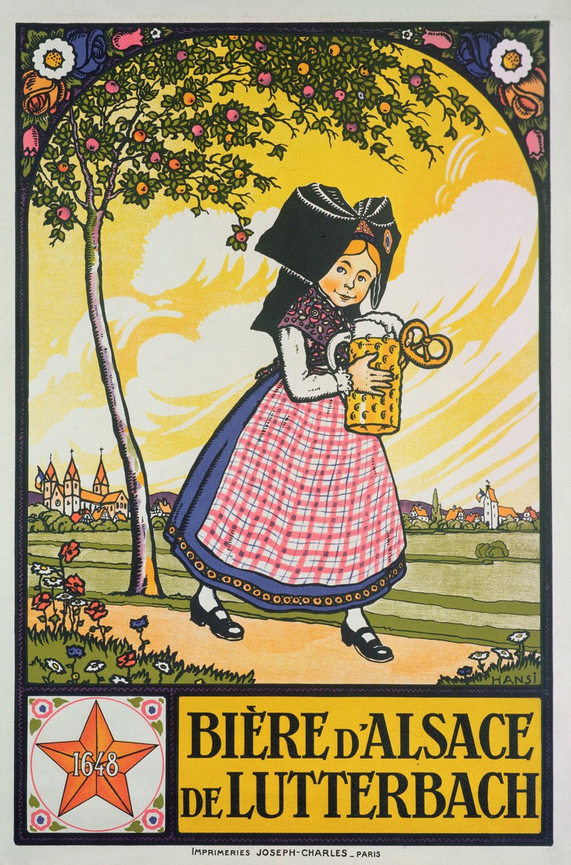Poster advertising beer from Lutterbach, Alsace