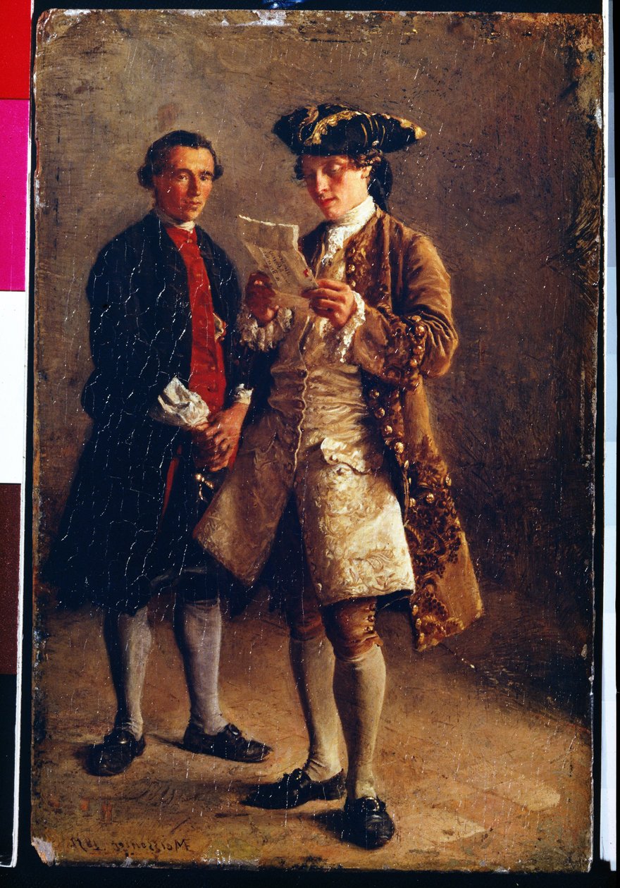 Reading a Letter (Painting by Ernest Meissonier)