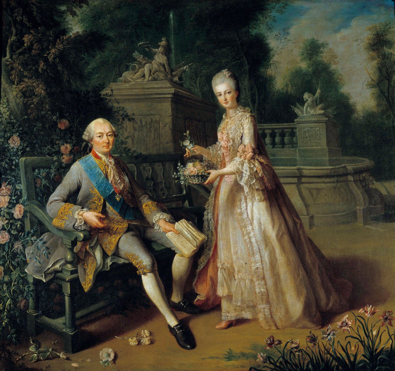 Louis Jean Marie de Bourbon, Duke of Penthievre and his daughter Louise ...